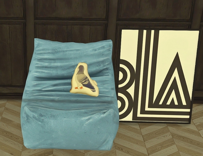 Oversized Bean Bag Chair and Pigeon Pillow at Josie Simblr » Sims 4 Updates