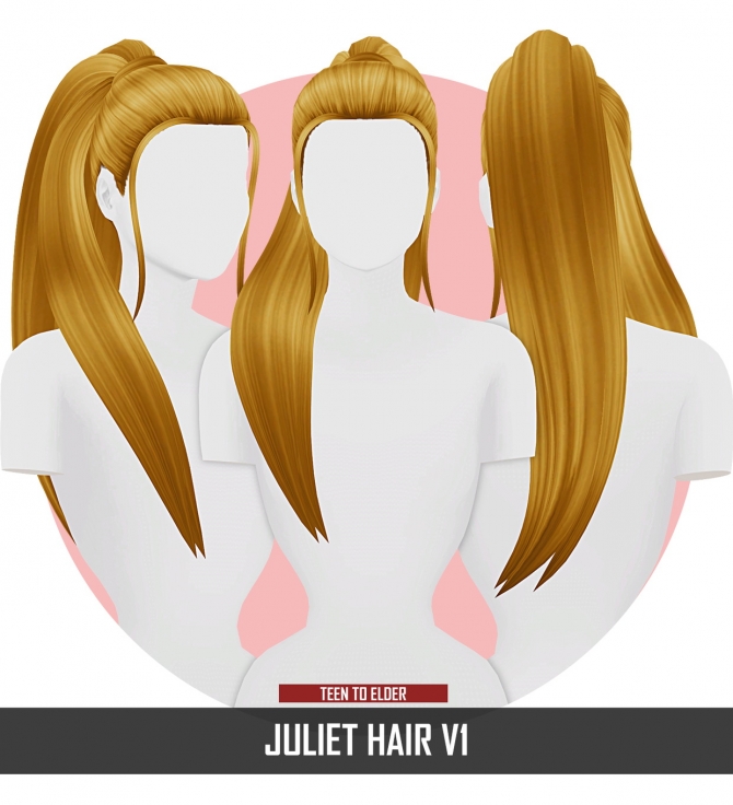 JULIET HAIR by Thiago Mitchell at REDHEADSIMS » Sims 4 Updates