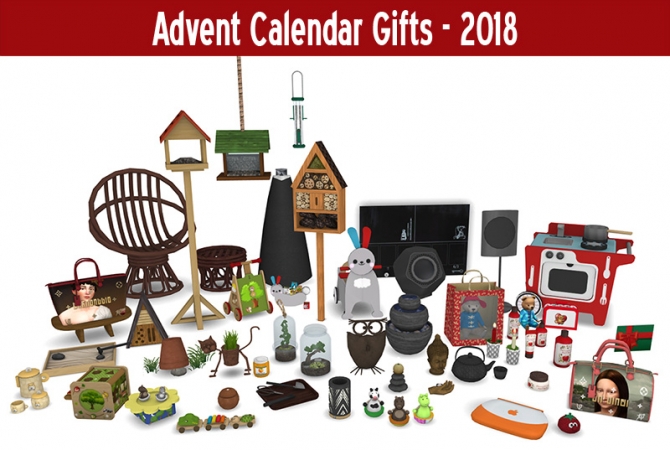 2018 Advent Calendar Gifts (+70 objects) by Sandy at Around the Sims 4 ...
