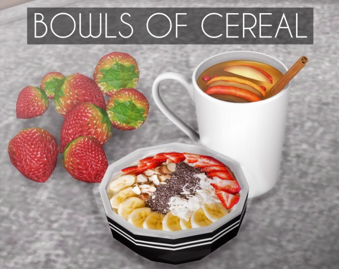 Bowls of Cereal at Descargas Sims » Sims 4 Updates