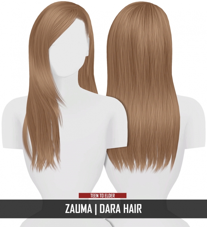 ZAUMA DARA HAIR by Thiago Mitchell at REDHEADSIMS » Sims 4 Updates