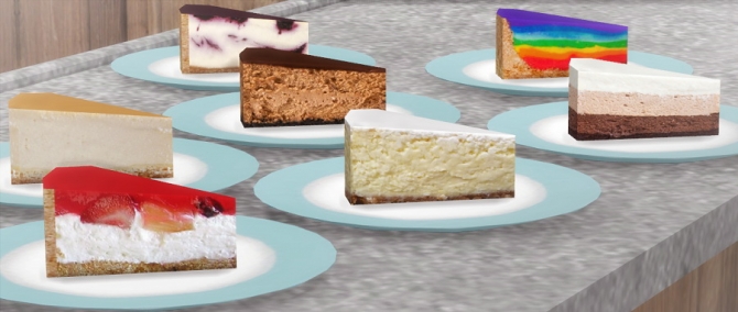 Cheesecake Slices at Descargas Sims » Sims 4 Updates
