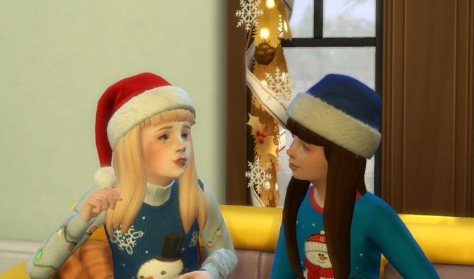 Santa hat converted to kids by Sofmc9 at Mod The Sims » Sims 4 Updates