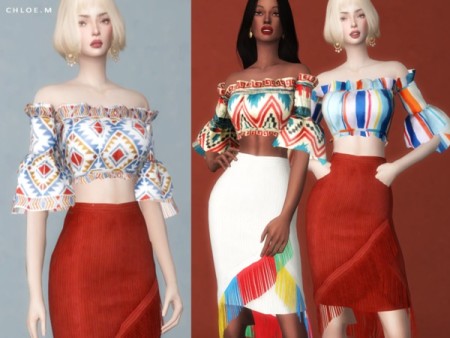 Bohemia top by ChloeMMM at TSR » Sims 4 Updates