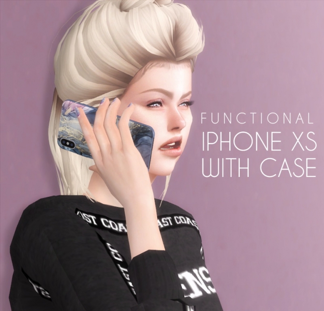 iPhone XS With Case Functional at Descargas Sims » Sims 4 Updates