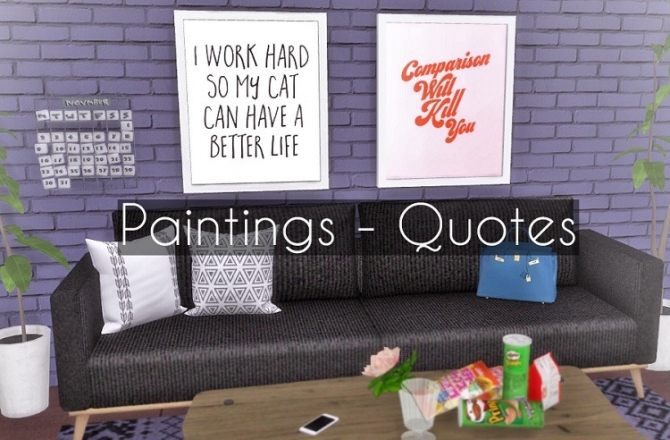 Paintings Quotes at Descargas Sims » Sims 4 Updates