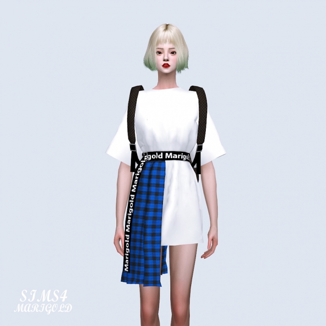 Box T Dress With Pleats at Marigold » Sims 4 Updates