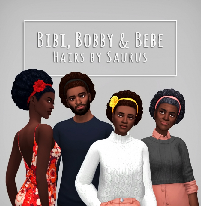 Bibidi-Bobbydi-Bebe hairs at Saurus Sims » Sims 4 Updates