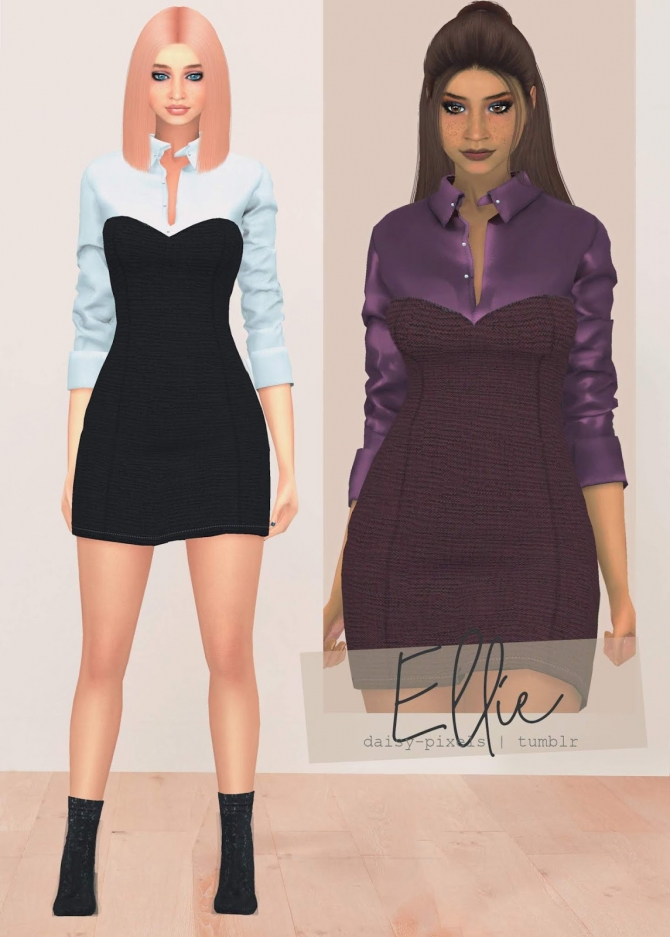 Ellie Dress at Daisy Pixels » Sims 4 Updates