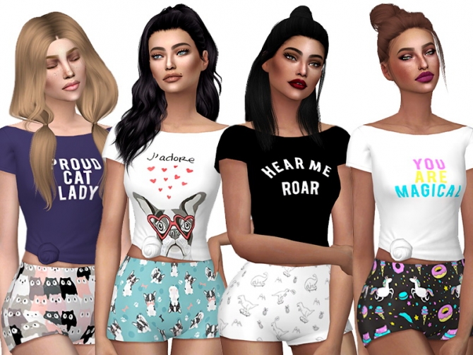 J'adore Pajama Set by Siyana Stoyanova at Simlark » Sims 4 Updates
