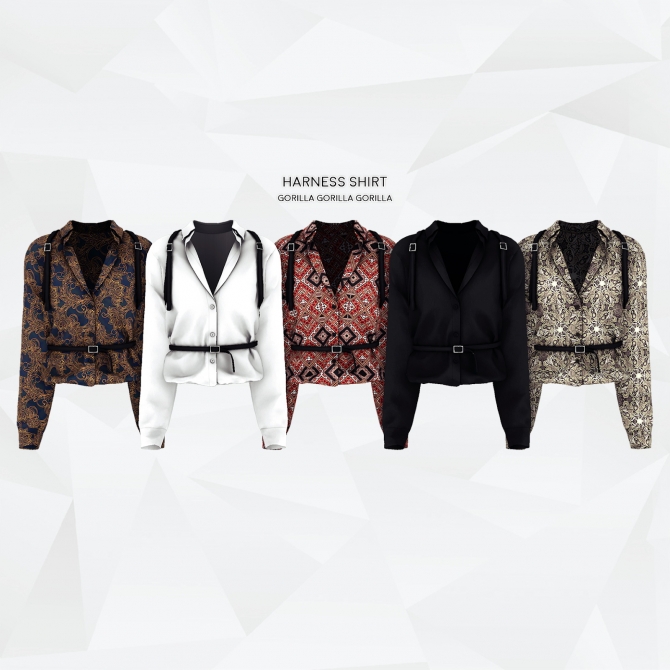 Harness Shirt at Gorilla » Sims 4 Updates