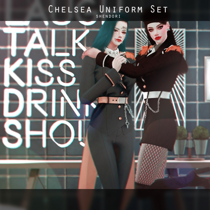 Chelsea Uniform Set at SHENDORI SIMS » Sims 4 Updates