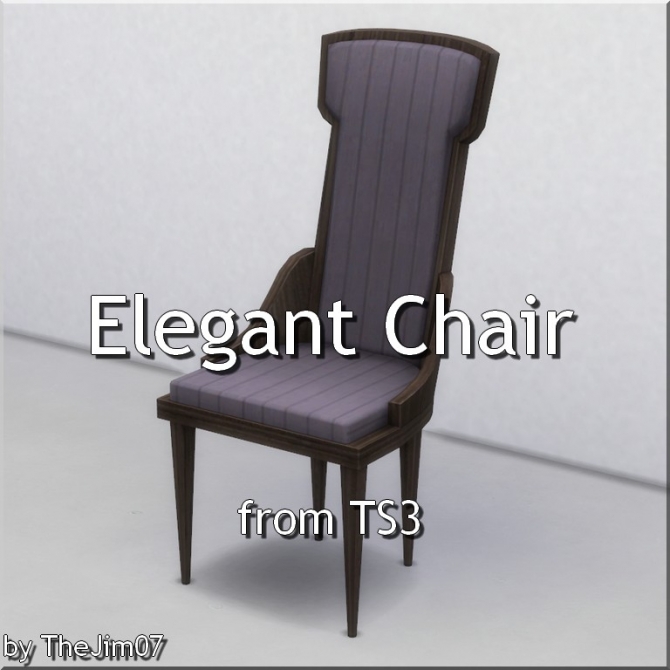 Elegant Chair by TheJim07 at Mod The Sims » Sims 4 Updates