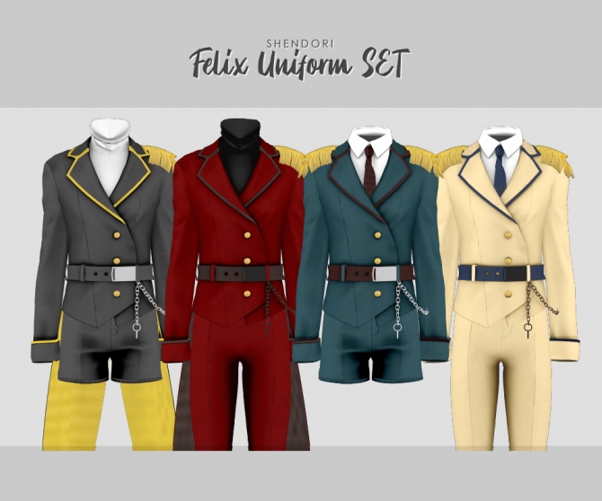 Felix Uniform Set at SHENDORI SIMS » Sims 4 Updates