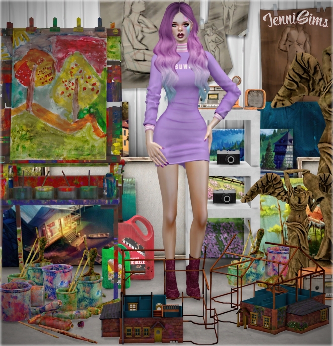 Colorful Clutter 8 objects at Jenni Sims » Sims 4 Updates