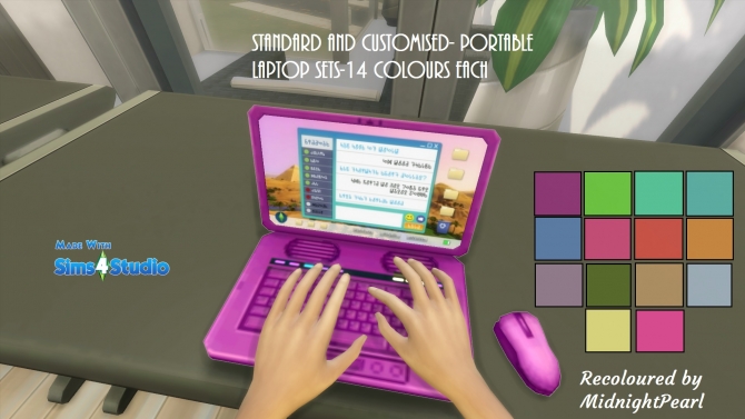 GP07 Portable Laptop Set recolor by wendy35pearly at Mod The Sims ...