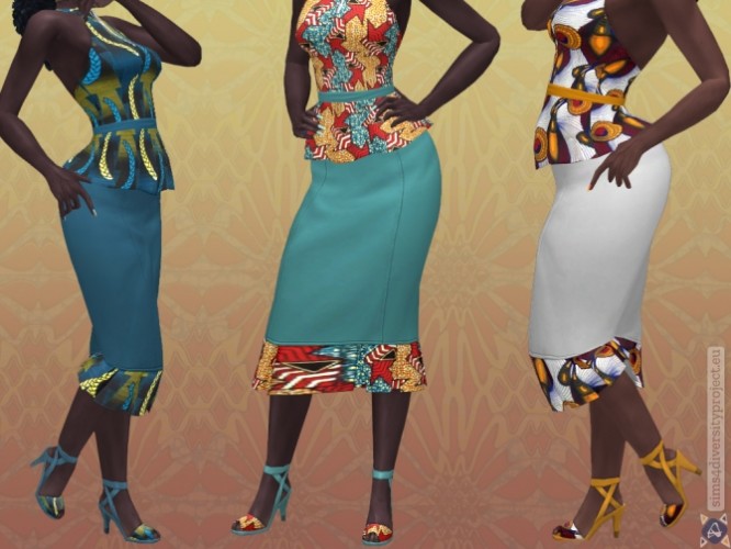 African PinUp clothing Set at Sims 4 Diversity Project » Sims 4 Updates