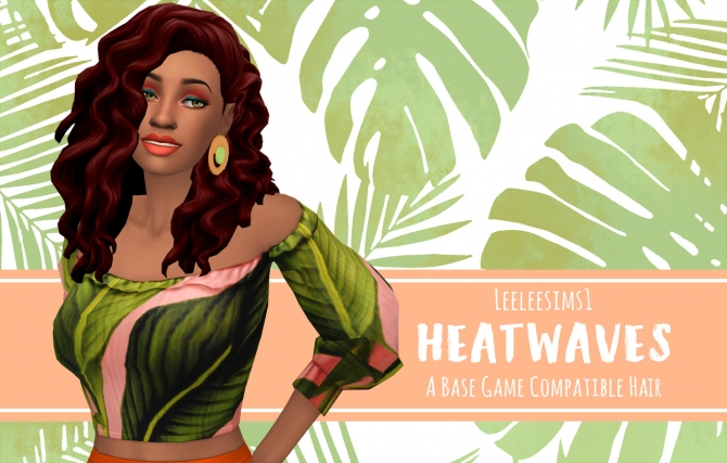 Heatwaves BG Compatible Hair at leeleesims1 » Sims 4 Updates