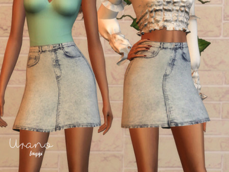 Urano denim skirt by laupipi at TSR » Sims 4 Updates