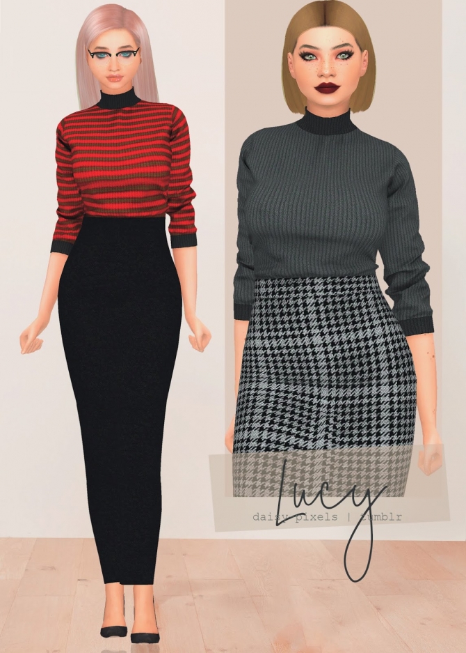 Lucy Top at Daisy Pixels » Sims 4 Updates