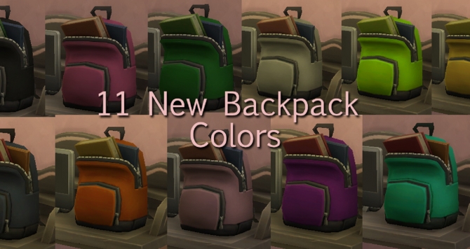 Don't Break Your Back Backpack Recolors by BadeLavellan at Mod The Sims ...