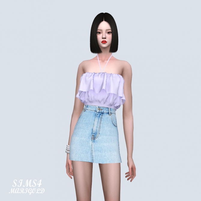 Crop Top With Strap (P) at Marigold » Sims 4 Updates