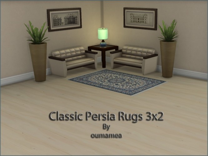 Classic Persian Rugs 3x2 by oumamea at Mod The Sims » Sims 4 Updates