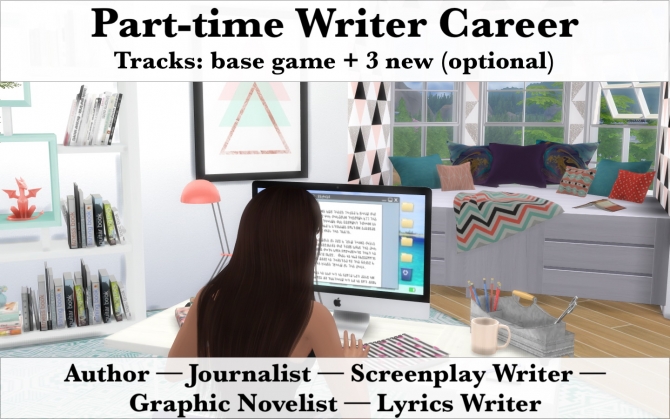 Part-time Writer Career +new branches by Arialyx at Mod The Sims » Sims ...