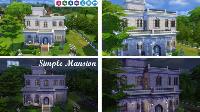 Simple Mansion no CC at Tatyana Name » Sims 4 Updates