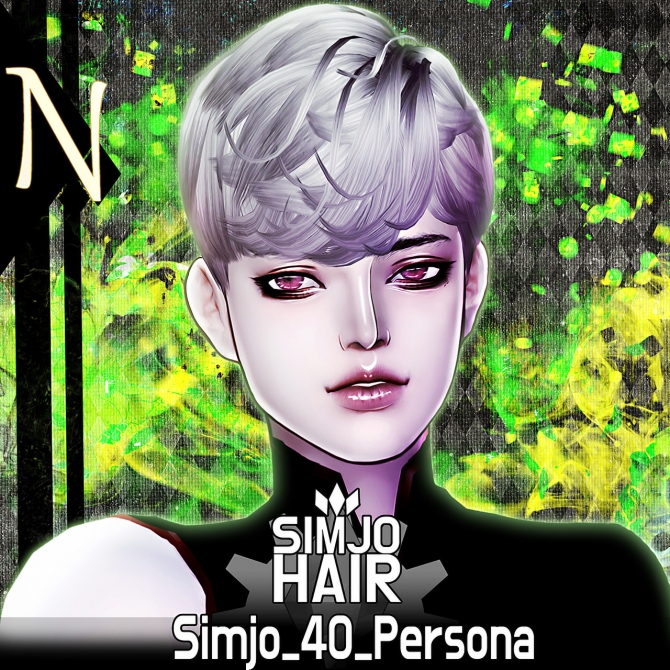 Simjo 40 Persona hair at Kim Simjo » Sims 4 Updates