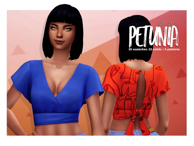 PETUNIA keyhole top at Viiavi » Sims 4 Updates