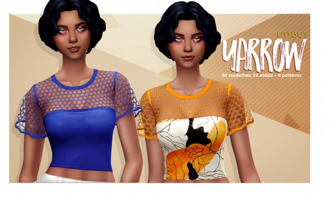 YARROW mesh crop top at Viiavi » Sims 4 Updates