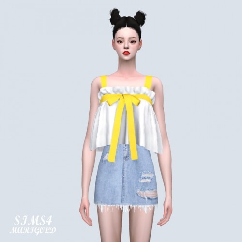 Marigold Ribbon Blouse (P) at Marigold » Sims 4 Updates