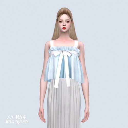Marigold Ribbon Blouse (P) at Marigold » Sims 4 Updates