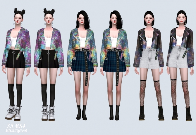 Hologram Jacket With Sleeveless at Marigold » Sims 4 Updates