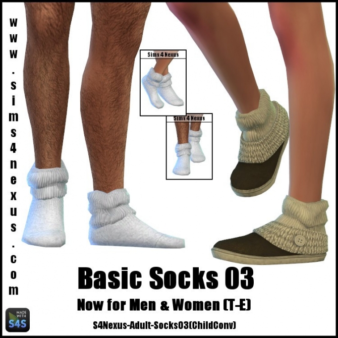 Basic Socks 03 by SamanthaGump at Sims 4 Nexus » Sims 4 Updates