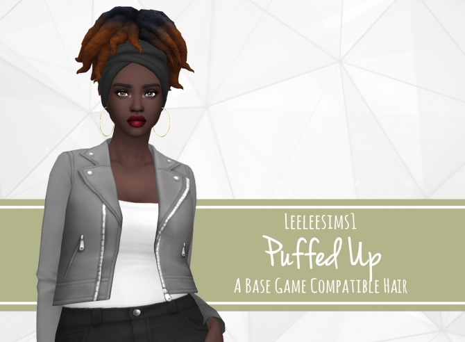 Puffed Up BG Compatible Hair at leeleesims1 » Sims 4 Updates