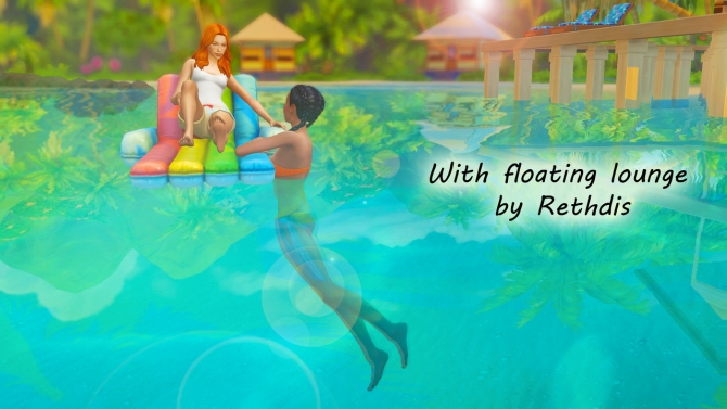With floating lounge poses at Rethdis-love » Sims 4 Updates