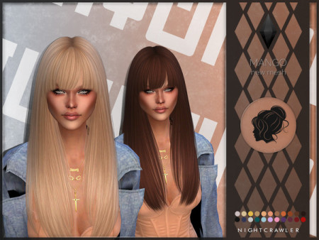 Mango hair by Nightcrawler at TSR » Sims 4 Updates