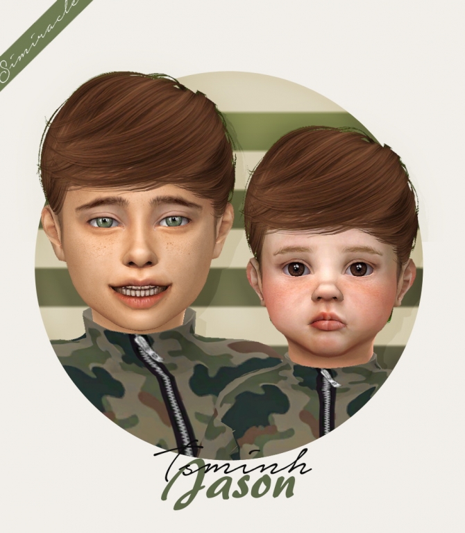 Tsminh-Sims Jason hair for kids and toddlers at Simiracle » Sims 4 Updates