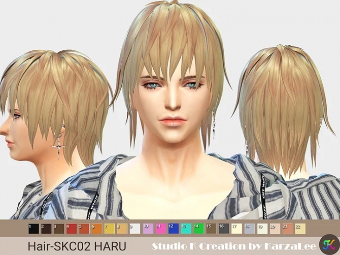 Haru hair SKC02 at Studio K-Creation » Sims 4 Updates