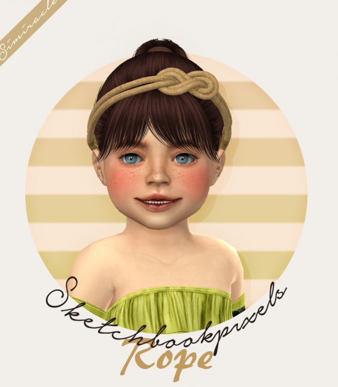 Sketchbookpixels Rope 3T4 headband for toddlers at Simiracle » Sims 4 ...