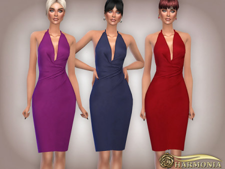 Bandage Drape Feminine Dress by Harmonia at TSR » Sims 4 Updates