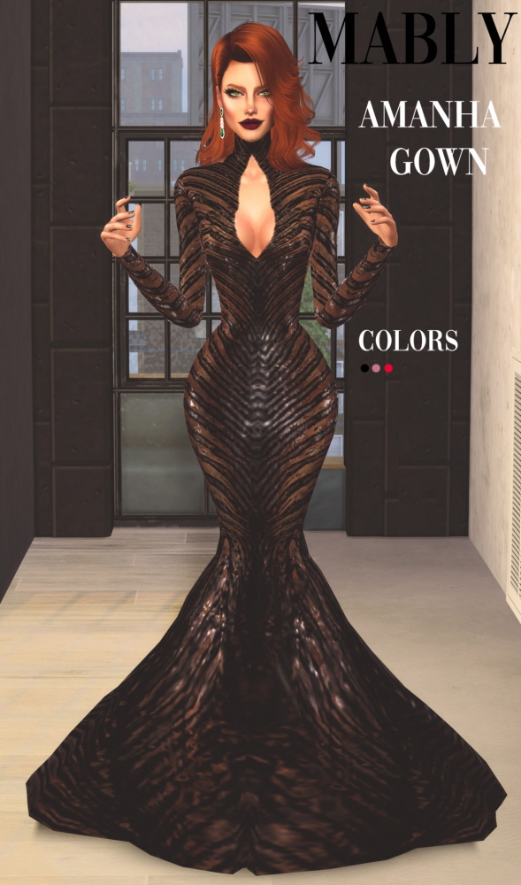 AMANHA GOWN at Mably Store » Sims 4 Updates