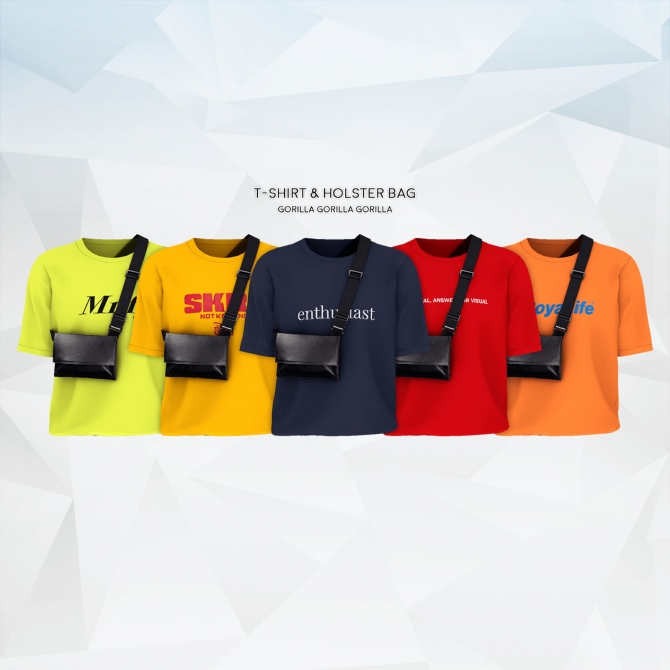 T-Shirt & Holster Bag at Gorilla » Sims 4 Updates