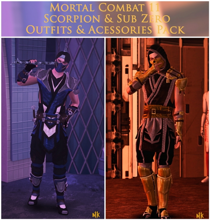 Scorpion & Sub-Zero Set at Astya96 » Sims 4 Updates