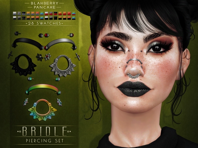 Bridle piercing set at Blahberry Pancake » Sims 4 Updates