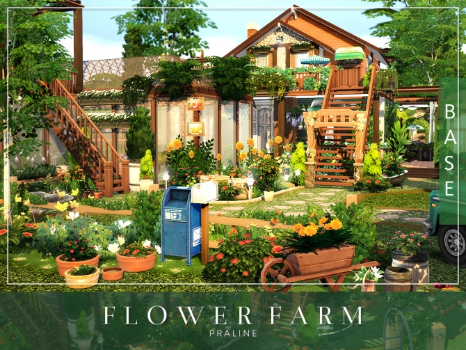 Flower Farm by Praline at Cross Design » Sims 4 Updates