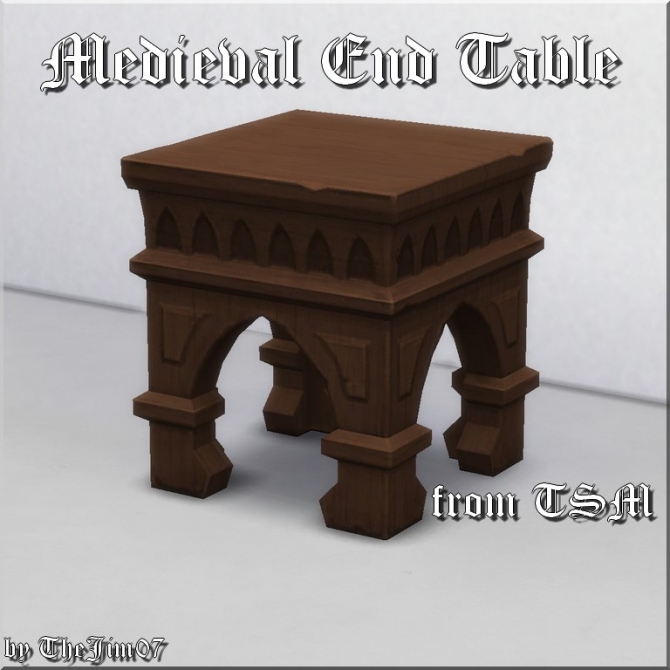 Medieval End Table by TheJim07 at Mod The Sims » Sims 4 Updates