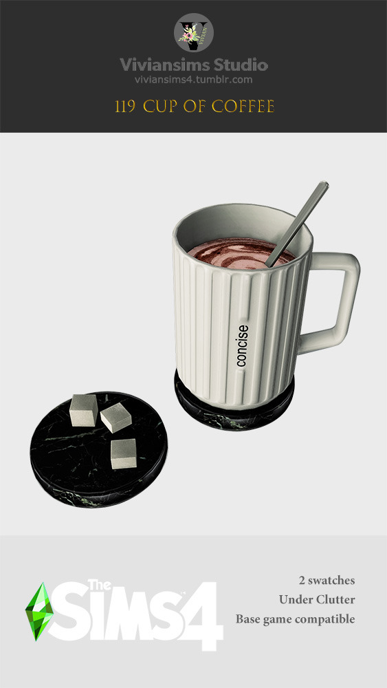 119 Cup Of Coffee (P) at Viviansims Studio » Sims 4 Updates